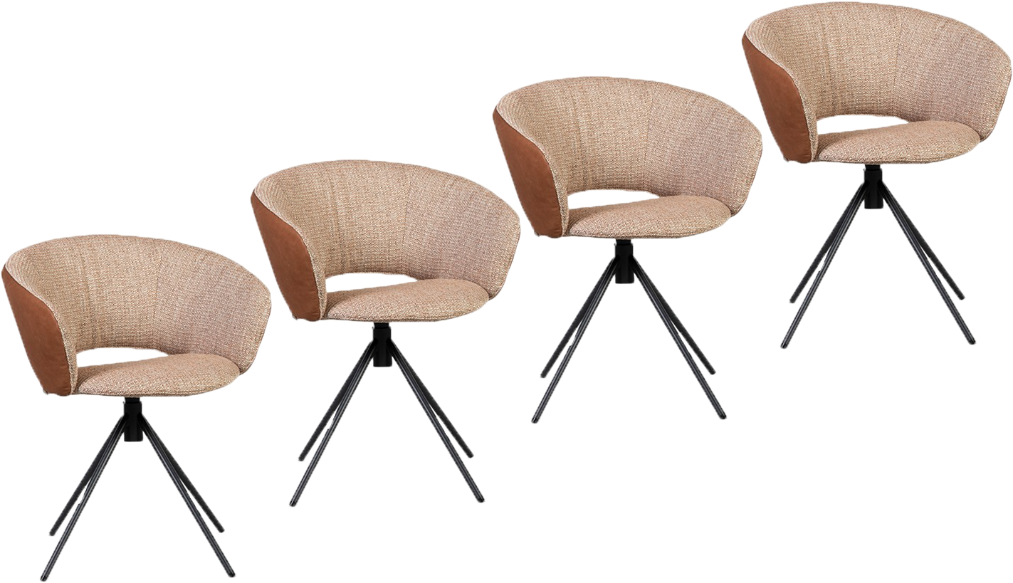 Label Lola eetkamerstoel set van 4 stuks - Design Meubel Outlet